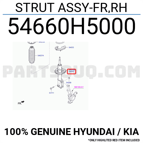 STRUT ASSY-FR,RH 54660H5000 | Hyundai / KIA Parts | PartSouq