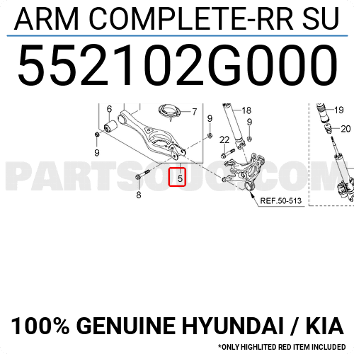 ARM COMPLETE-RR SU 552102G000 | Hyundai / KIA Parts | PartSouq