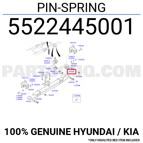 PIN-SPRING 5522445001 | Hyundai / KIA Parts | PartSouq