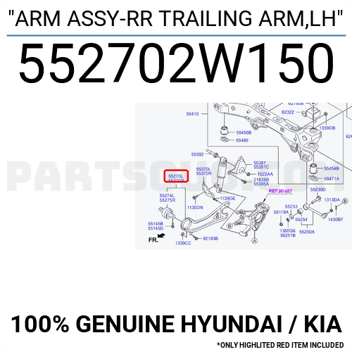ARM ASSY-RR TRAILING ARM,LH 552702W150 | Hyundai / KIA Parts | PartSouq