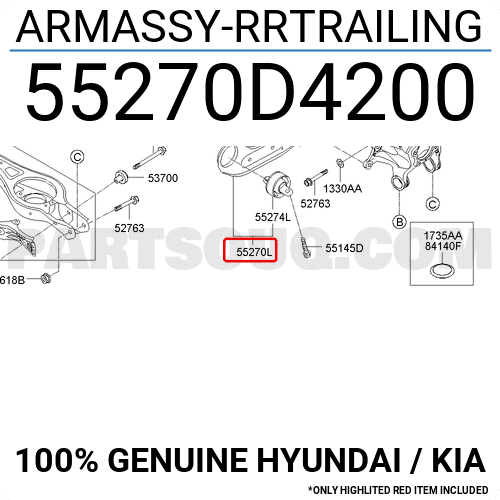 ARMASSY-RRTRAILING 55270D4200 | Hyundai / KIA Parts | PartSouq