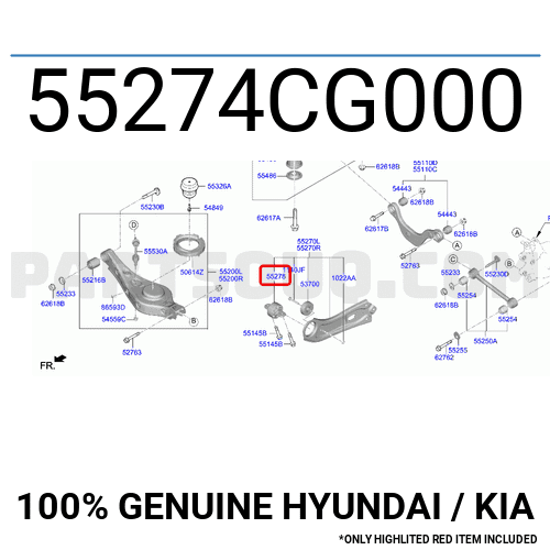 BUSH-RR TRAILING ARM 55274CG000 | Hyundai / KIA Parts | PartSouq