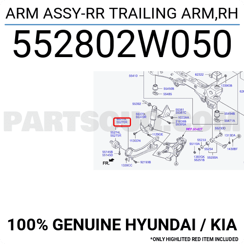 ARM ASSY-RR TRAILING ARM,RH 552802W050 | Hyundai / KIA Parts | PartSouq