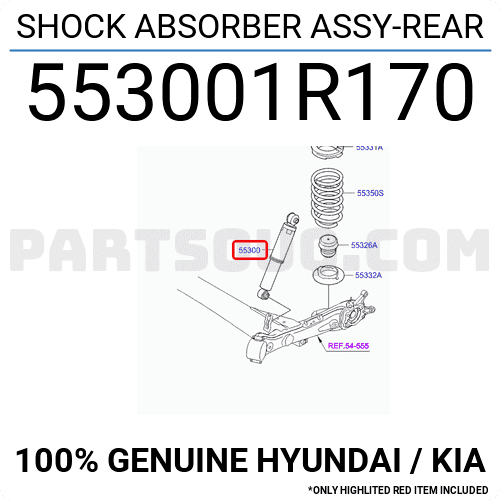 SHOCK ABSORBER ASSY-REAR 553001R170 | Hyundai / KIA Parts | PartSouq