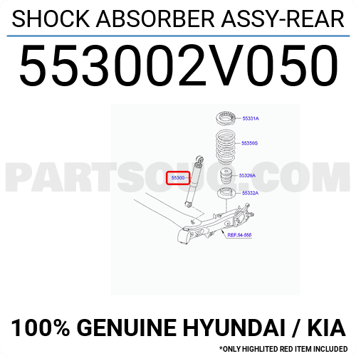 SHOCK ABSORBER ASSY-REAR 553002V050 | Hyundai / KIA Parts | PartSouq