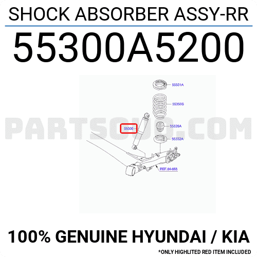 SHOCK ABSORBER ASSY-RR 55300A5200 | Hyundai / KIA Parts | PartSouq