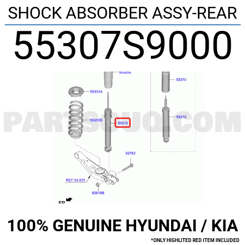 SHOCK ABSORBER ASSY-REAR 55307S9000 | Hyundai / KIA Parts | PartSouq