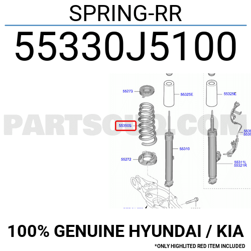 SPRING-RR 55330J5100 | Hyundai / KIA Parts | PartSouq