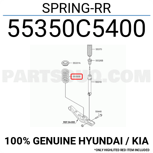SPRING-RR 55350C5400 | Hyundai / KIA Parts | PartSouq