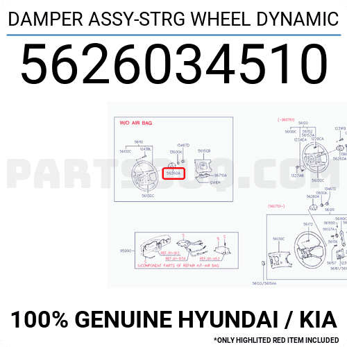 DAMPER ASSY-STRG WHEEL DYNAMIC 5626034510 | Hyundai / KIA Parts | PartSouq