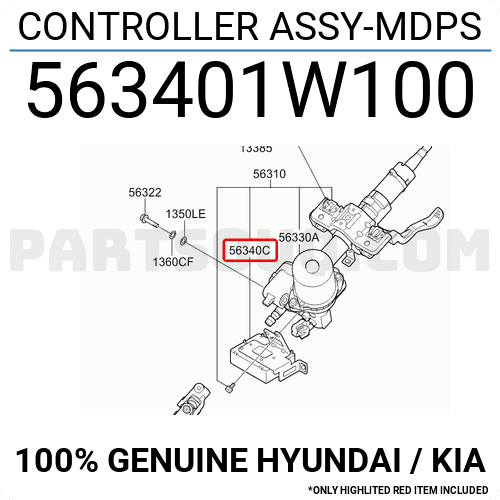 CONTROLLER ASSY-MDPS 563401W100 | Hyundai / KIA Parts | PartSouq