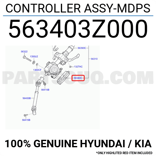 CONTROLLER ASSY-MDPS 563403Z000 | Hyundai / KIA Parts | PartSouq