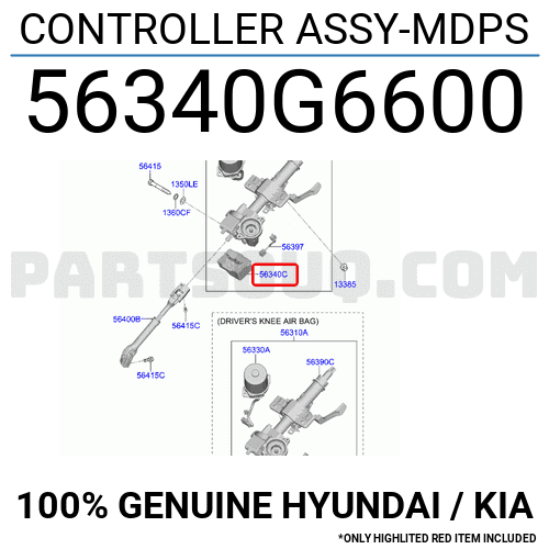 CONTROLLER ASSY-MDPS 56340G6600 | Hyundai / KIA Parts | PartSouq