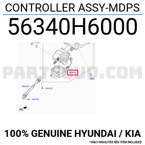 CONTROLLER ASSY-MDPS 56340H6000 | Hyundai / KIA Parts | PartSouq