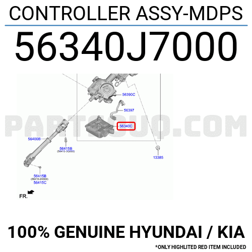 CONTROLLER ASSY-MDPS 56340J7000 | Hyundai / KIA Parts | PartSouq