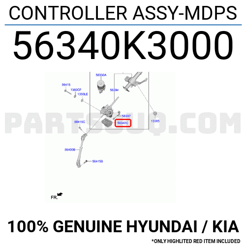 CONTROLLER ASSY-MDPS 56340K3000 | Hyundai / KIA Parts | PartSouq