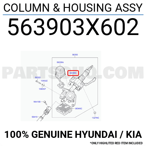COLUMN & HOUSING ASSY 563903X602 | Hyundai / KIA Parts | PartSouq