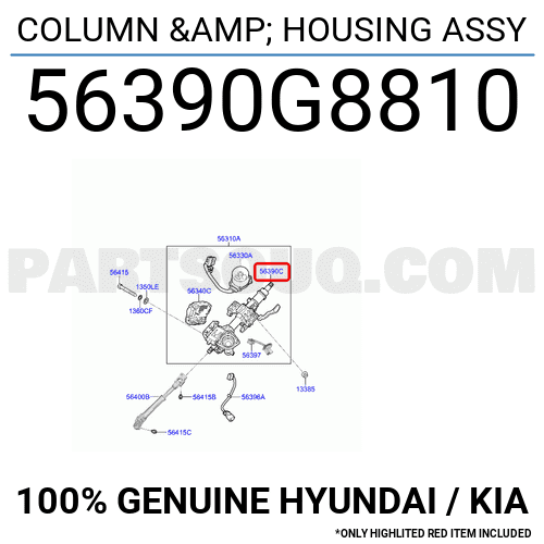 COLUMN & HOUSING ASSY 56390G8810 | Hyundai / KIA Parts | PartSouq