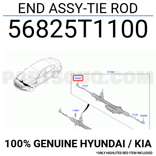 END ASSY-TIE ROD 56825T1100 | Hyundai / KIA Parts | PartSouq