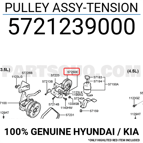 PULLEY ASSY-TENSION 5721239000 | Hyundai / KIA Parts | PartSouq