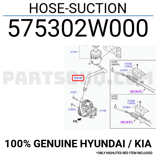 HOSE-SUCTION 575302W000 | Hyundai / KIA Parts | PartSouq
