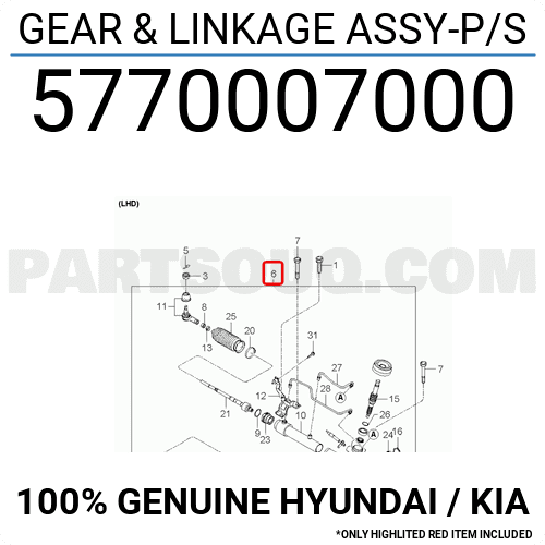 GEAR & LINKAGE ASSY-P/S 5770007000 | Hyundai / KIA Parts | PartSouq