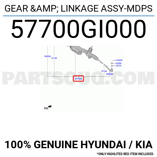 GEAR & LINKAGE ASSY-MDPS 57700GI000 | Hyundai / KIA Parts | PartSouq