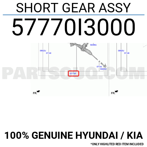 SHORT GEAR ASSY 57770I3000 | Hyundai / KIA Parts | PartSouq