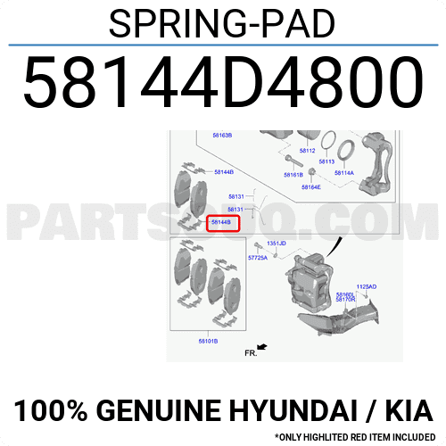 SPRING-PAD 58144D4800 | Hyundai / KIA Parts | PartSouq