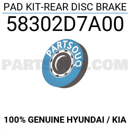 PAD KIT-REAR DISC BRAKE 58302D7A00 | Hyundai / KIA Parts | PartSouq