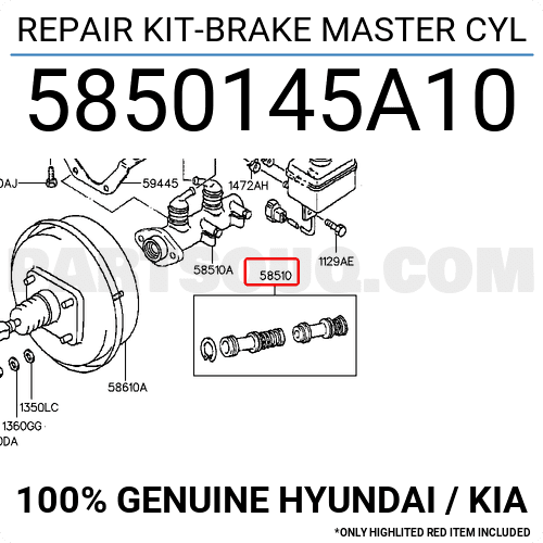 REPAIR KIT-BRAKE MASTER CYL 5850145A10 | Hyundai / KIA Parts | PartSouq