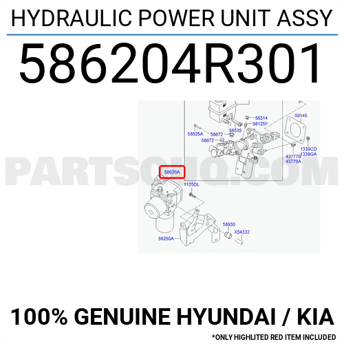 HYDRAULIC POWER UNIT ASSY 586204R301 | Hyundai / KIA Parts | PartSouq