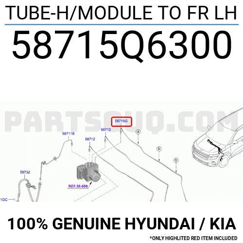 TUBE-H/MODULE TO FR LH 58715Q6300 | Hyundai / KIA Parts | PartSouq