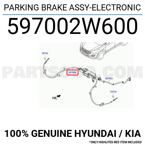 PARKING BRAKE ASSY-ELECTRONIC 597002W600 | Hyundai / KIA Parts | PartSouq