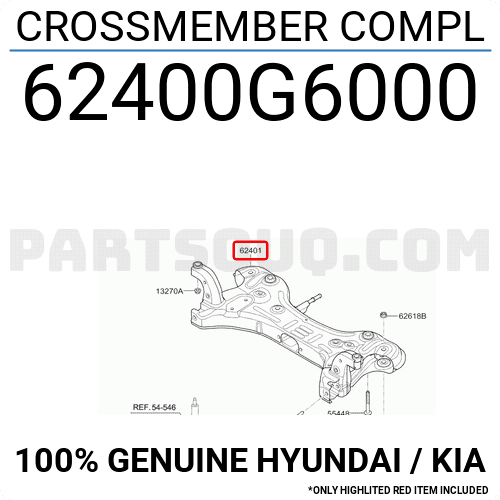 CROSSMEMBER COMPL 62400G6000 | Hyundai / KIA Parts | PartSouq