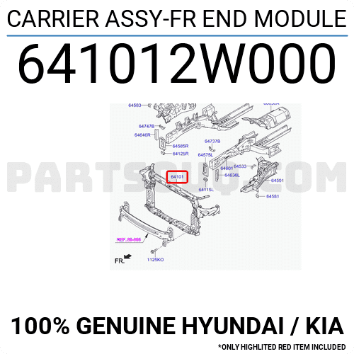 CARRIER ASSY-FR END MODULE 641012W000 | Hyundai / KIA Parts | PartSouq