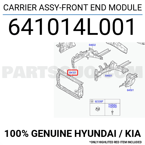 CARRIER ASSY-FRONT END MODULE 641014L001 | Hyundai / KIA Parts | PartSouq