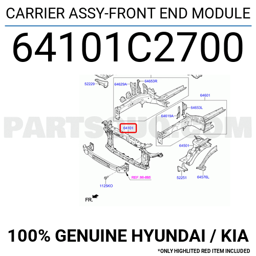 CARRIER ASSY-FRONT END MODULE 64101C2700 | Hyundai / KIA Parts | PartSouq