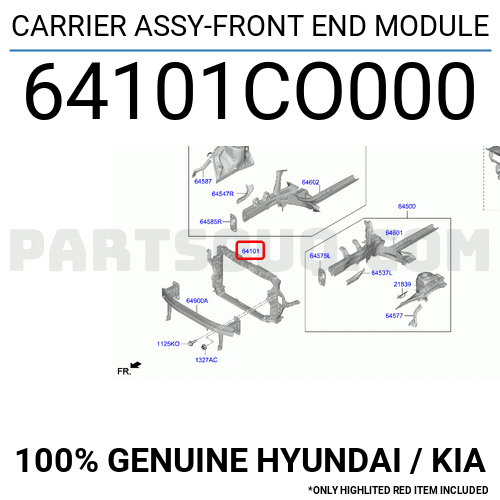 CARRIER ASSY-FRONT END MODULE 64101CO000 | Hyundai / KIA Parts | PartSouq