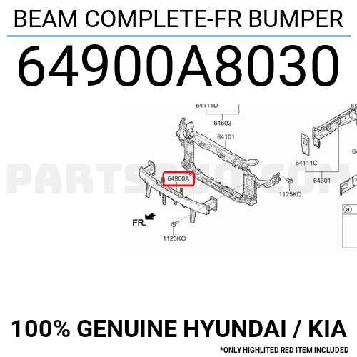 BEAM COMPLETE-FR BUMPER 64900A8030 | Hyundai / KIA Parts | PartSouq