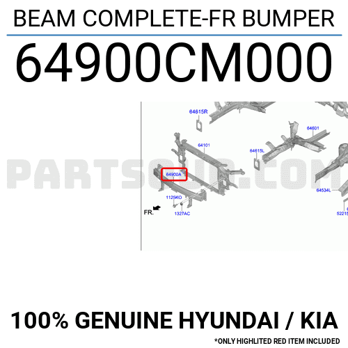 BEAM COMPLETE-FR BUMPER 64900CM000 | Hyundai / KIA Parts | PartSouq