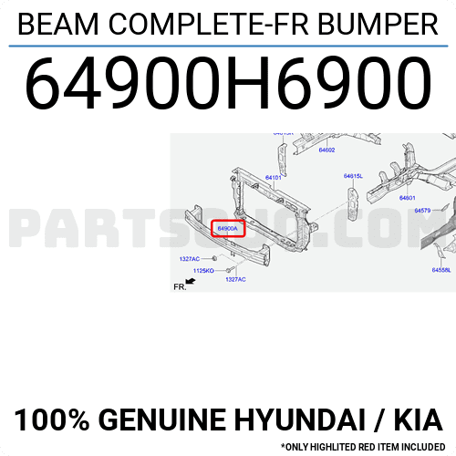 BEAM COMPLETE-FR BUMPER 64900H6900 | Hyundai / KIA Parts | PartSouq