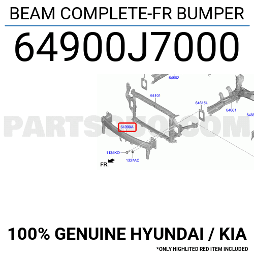 BEAM COMPLETE-FR BUMPER 64900J7000 | Hyundai / KIA Parts | PartSouq