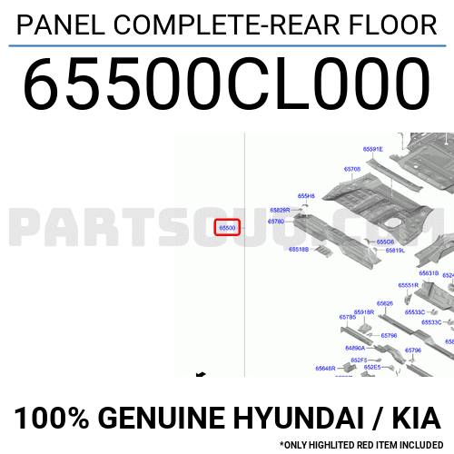 PANEL COMPLETE-REAR FLOOR 65500CL000 | Hyundai / KIA Parts | PartSouq