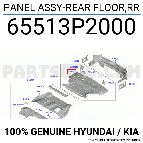 PANEL ASSY-REAR FLOOR,RR 65513P2000 | Hyundai / KIA Parts | PartSouq