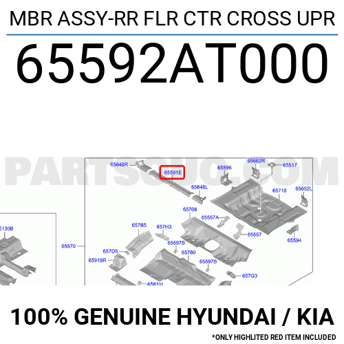 MBR ASSY-RR FLR CTR CROSS UPR 65592AT000 | Hyundai / KIA Parts | PartSouq