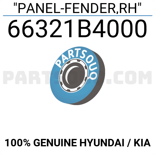 PANEL-FENDER,RH 66321B4000 | Hyundai / KIA Parts | PartSouq