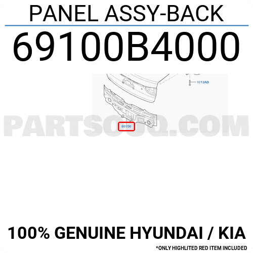 PANEL ASSY-BACK 69100B4000 | Hyundai / KIA Parts | PartSouq