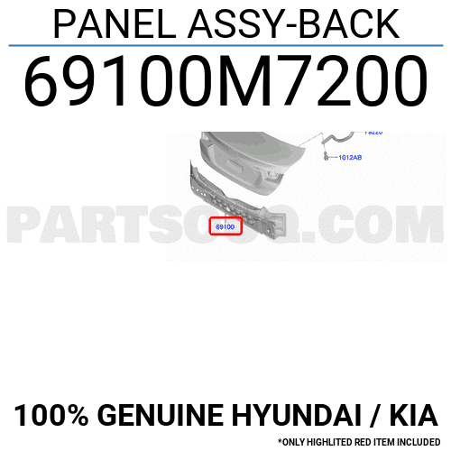 PANEL ASSY-BACK 69100M7200 | Hyundai / KIA Parts | PartSouq