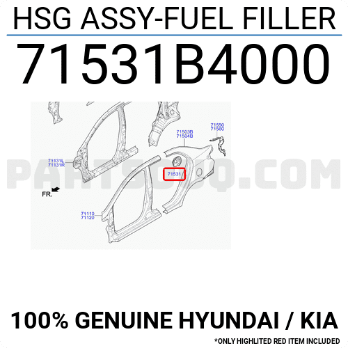 HSG ASSY-FUEL FILLER 71531B4000 | Hyundai / KIA Parts | PartSouq